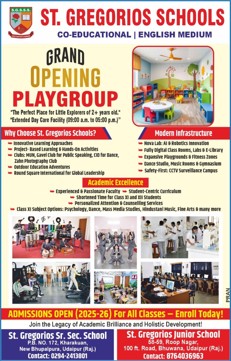 St. Gregorios Senior Secondary School, Udaipur | St. Gregorios Udaipur | Best CBSE School in ...